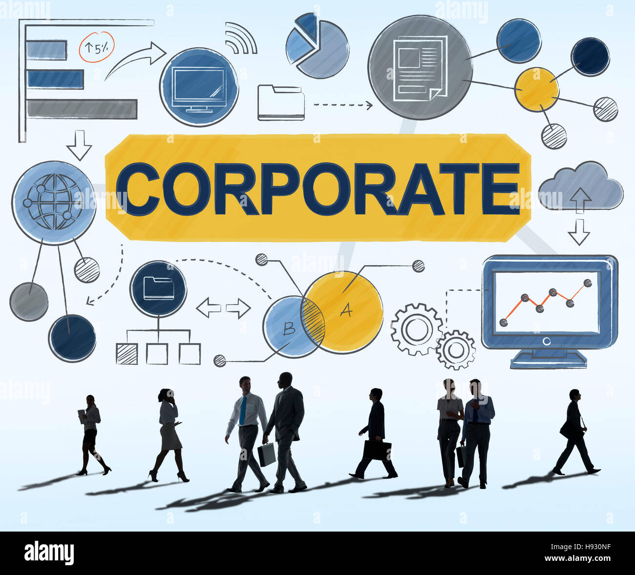 Corporate Connection Collaboration Teamwork Concept Stock Photo - Alamy