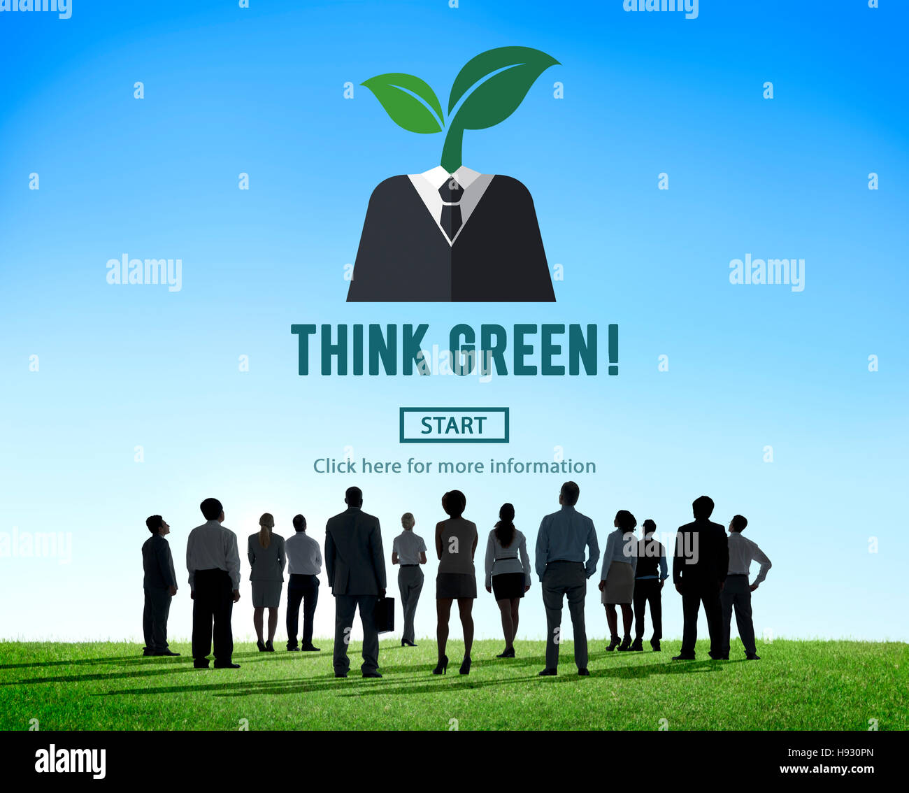 Think Green Ecology Environmental Conservation Concept Stock Photo - Alamy