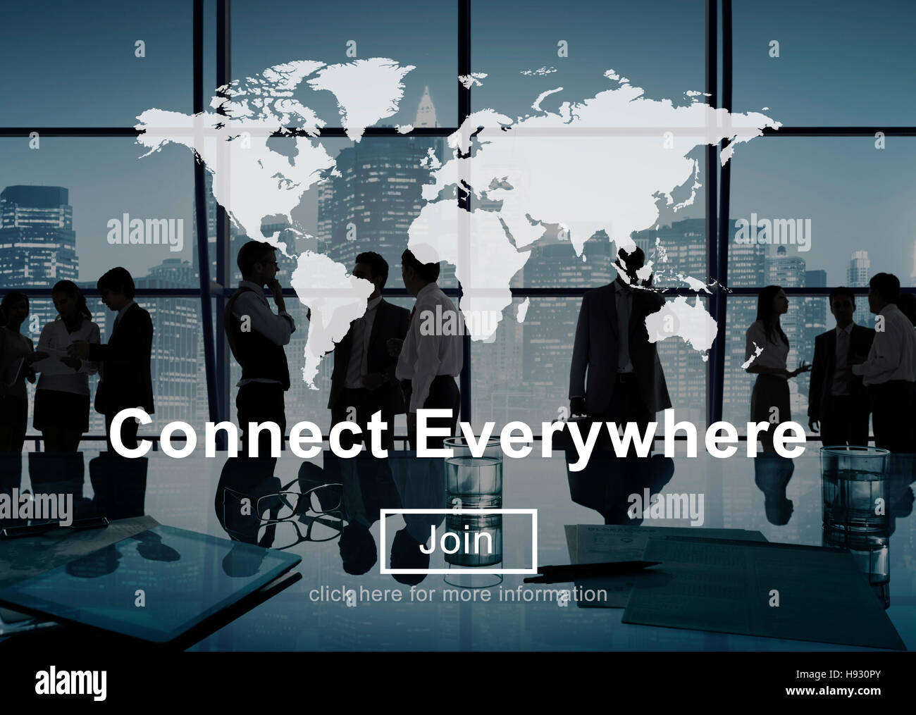 Connect Everywhere Global Network Worldwide Concept Stock Photo - Alamy