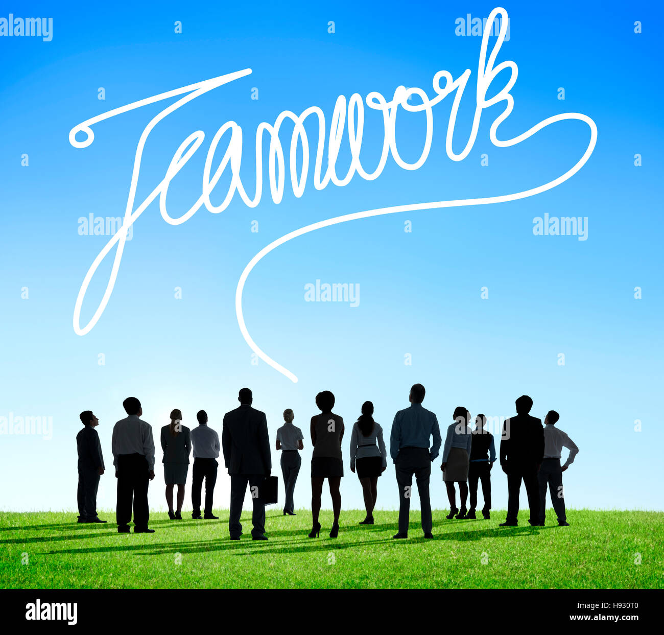 Teamwork Team Collaboration Support Member Unity Concept Stock Photo ...