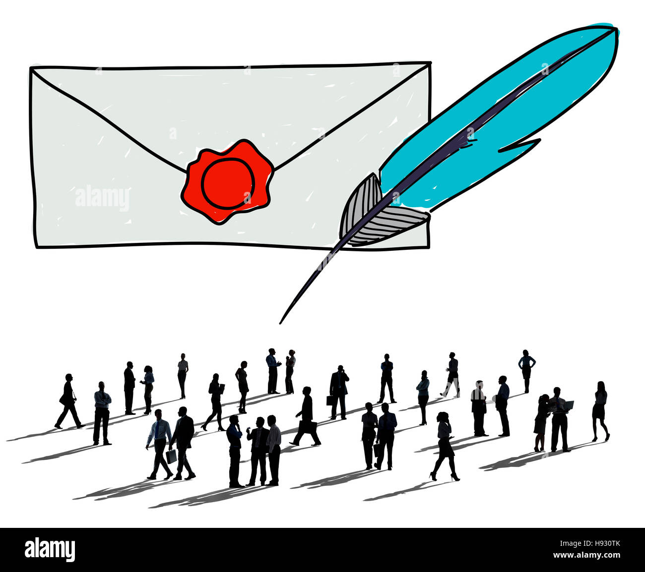 Mail Correspondence Communication Connection Concept Stock Photo - Alamy