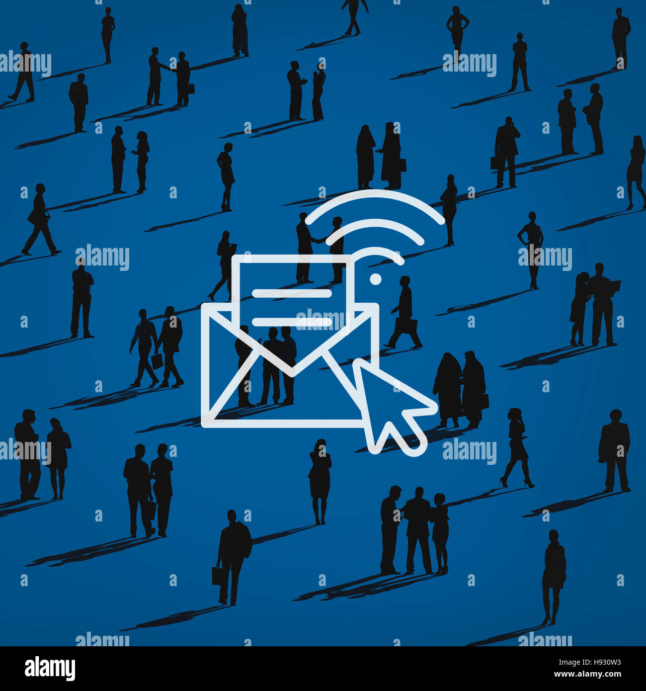 Communication Online Messaging Hotspot Network Concept Stock Photo - Alamy