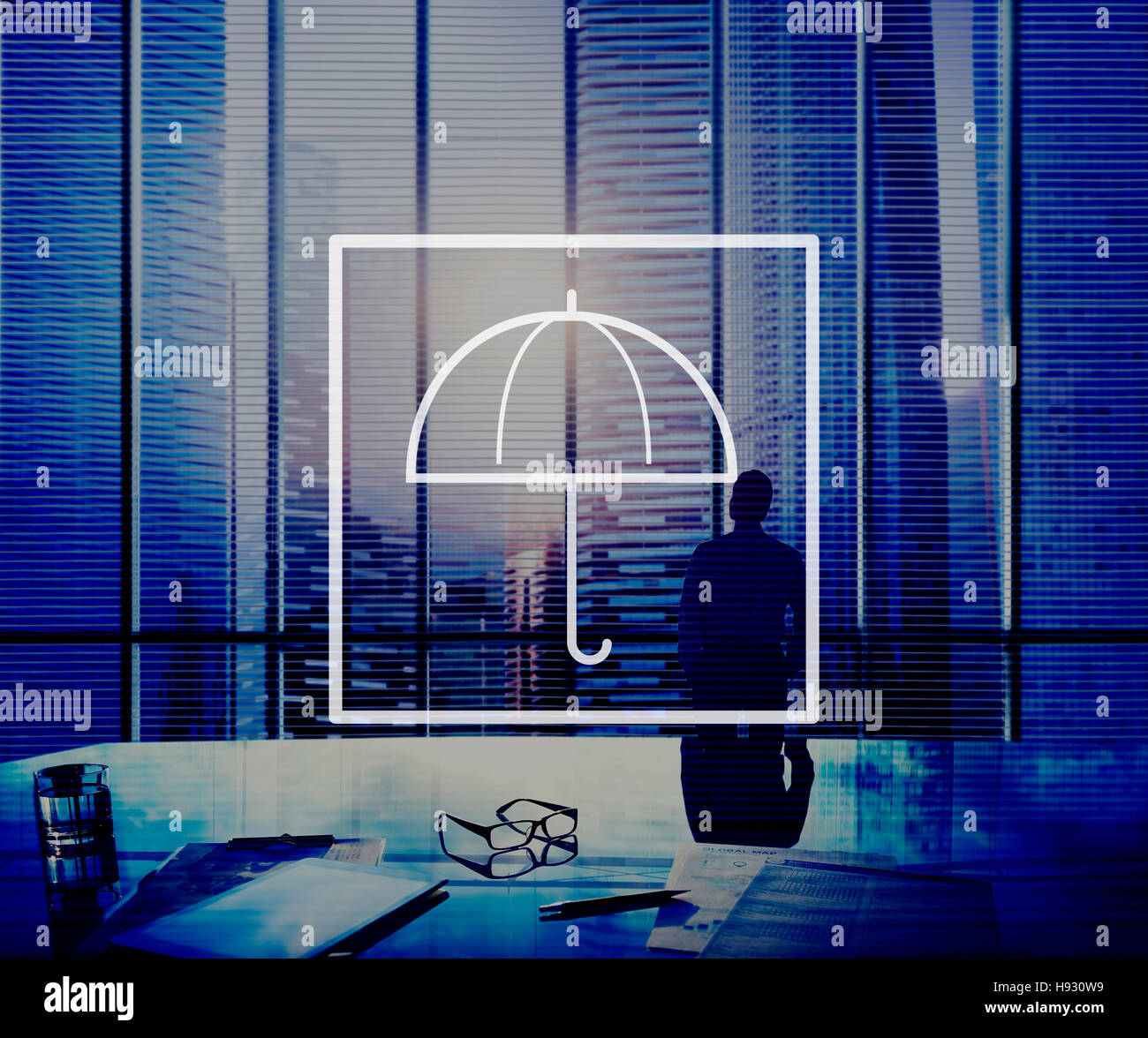 Umbrella Weather Protection Environment Shielding Concept Stock Photo ...