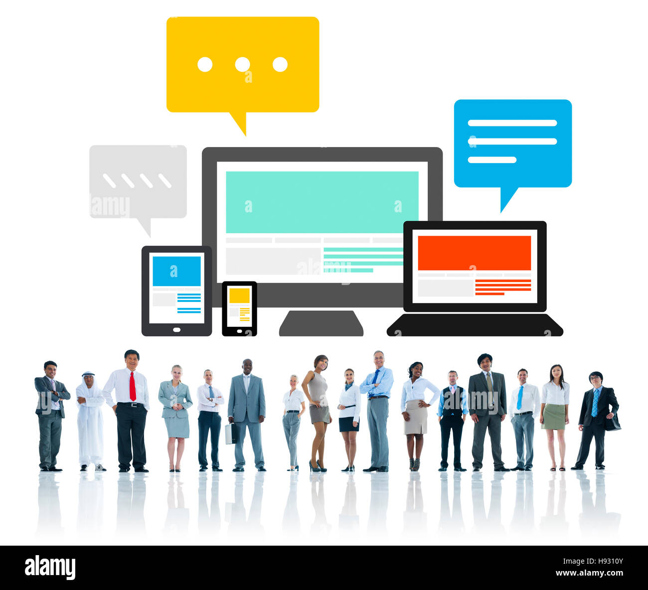 Responsive Design Internet Communication Technology Concept Stock Photo ...