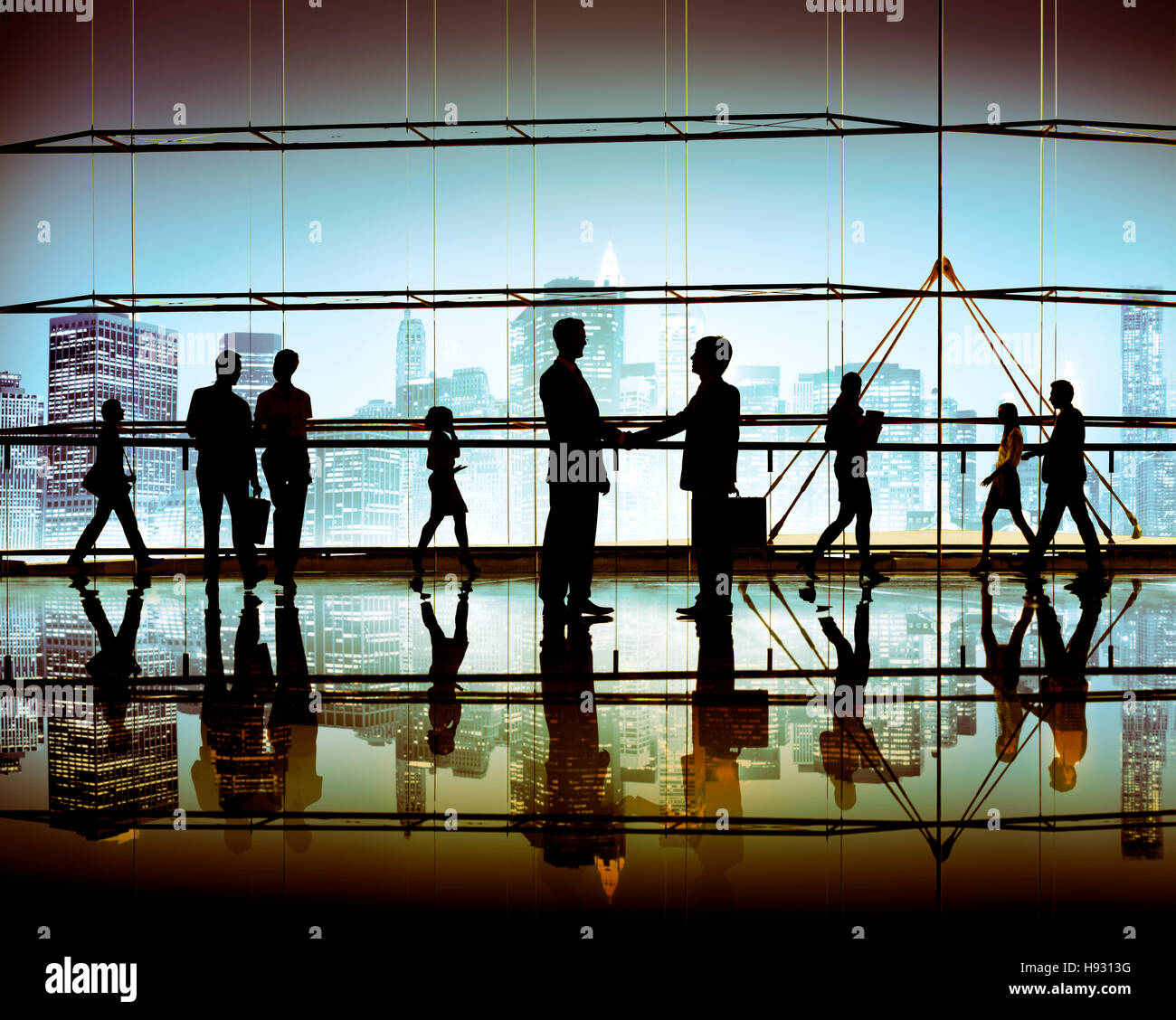 Corporate Business Team Connection Discussion Working Concept Stock ...