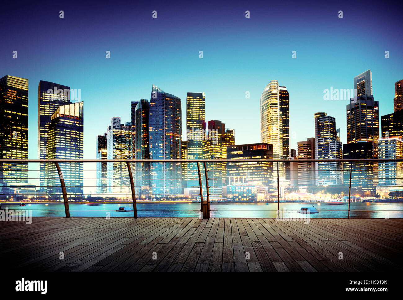 Cityscape Architecture Building Business Metropolis Concept Stock Photo ...