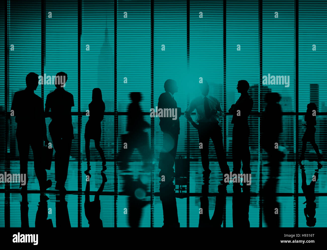 Business People Walking Commuter Conversation Concept Stock Photo - Alamy