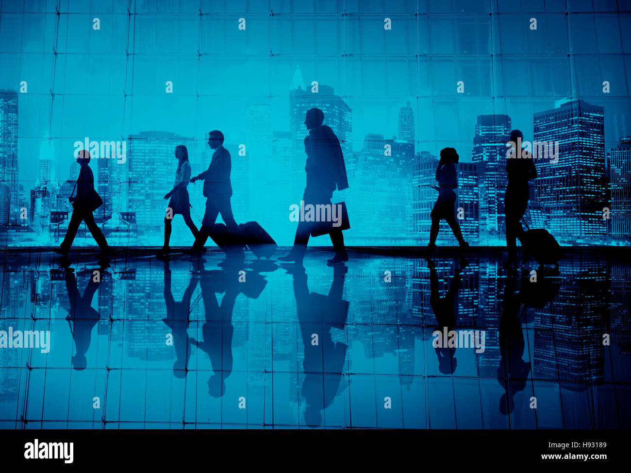 Business People Walking Commuter Rush Hour Concept Stock Photo - Alamy
