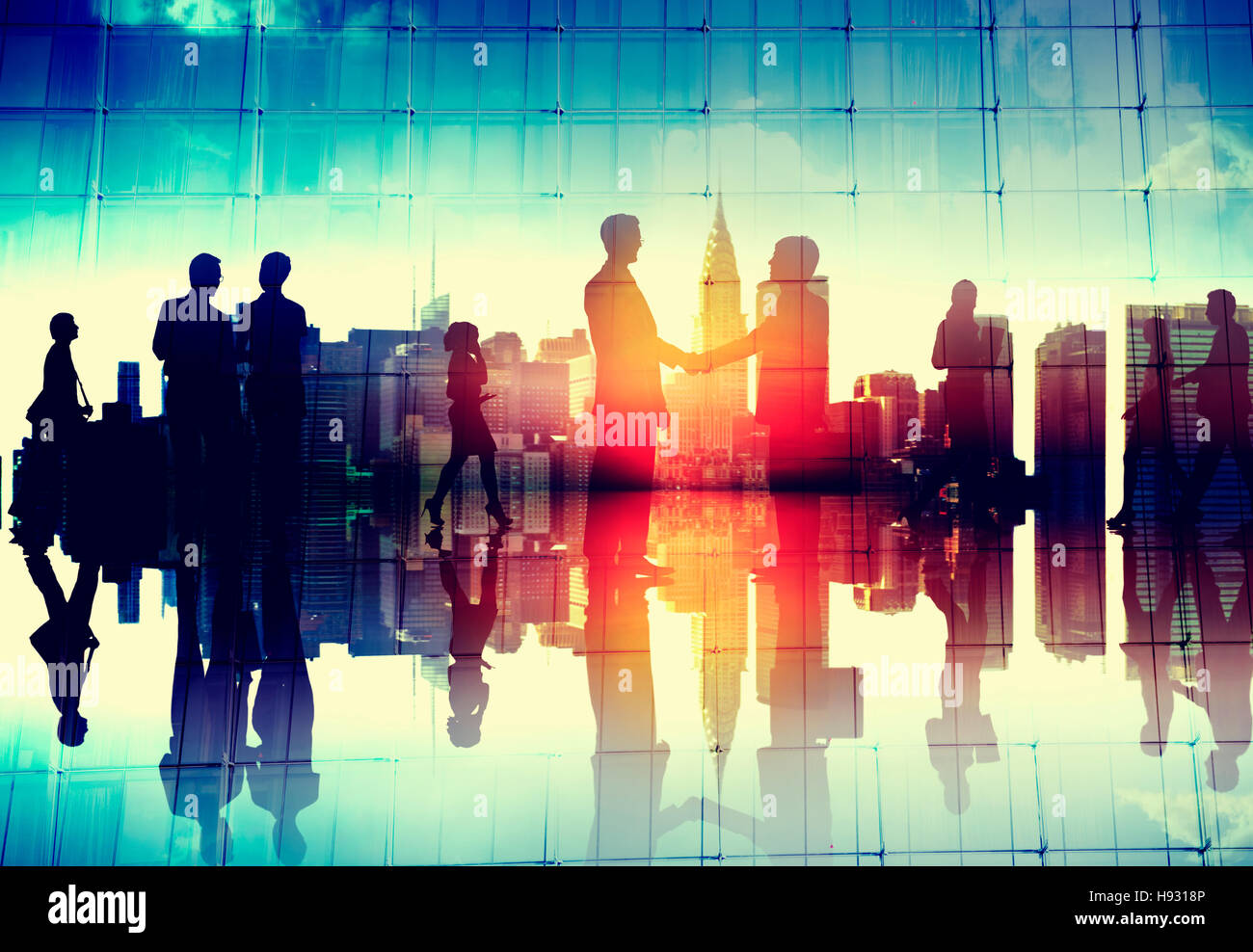 Businessm People Handshake Corporate Greeting Communication Concept ...