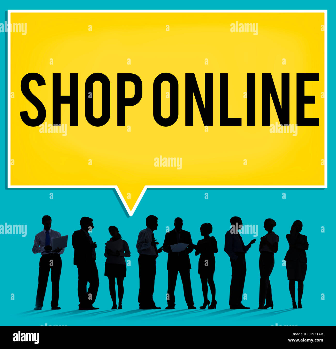 Shop Online Digital Internet Delivery Technology Concept Stock Photo ...