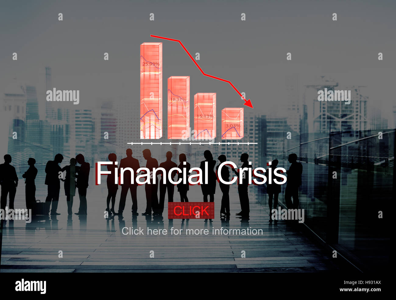 Financial Crisis Depression Failure Decrease Concept Stock Photo - Alamy