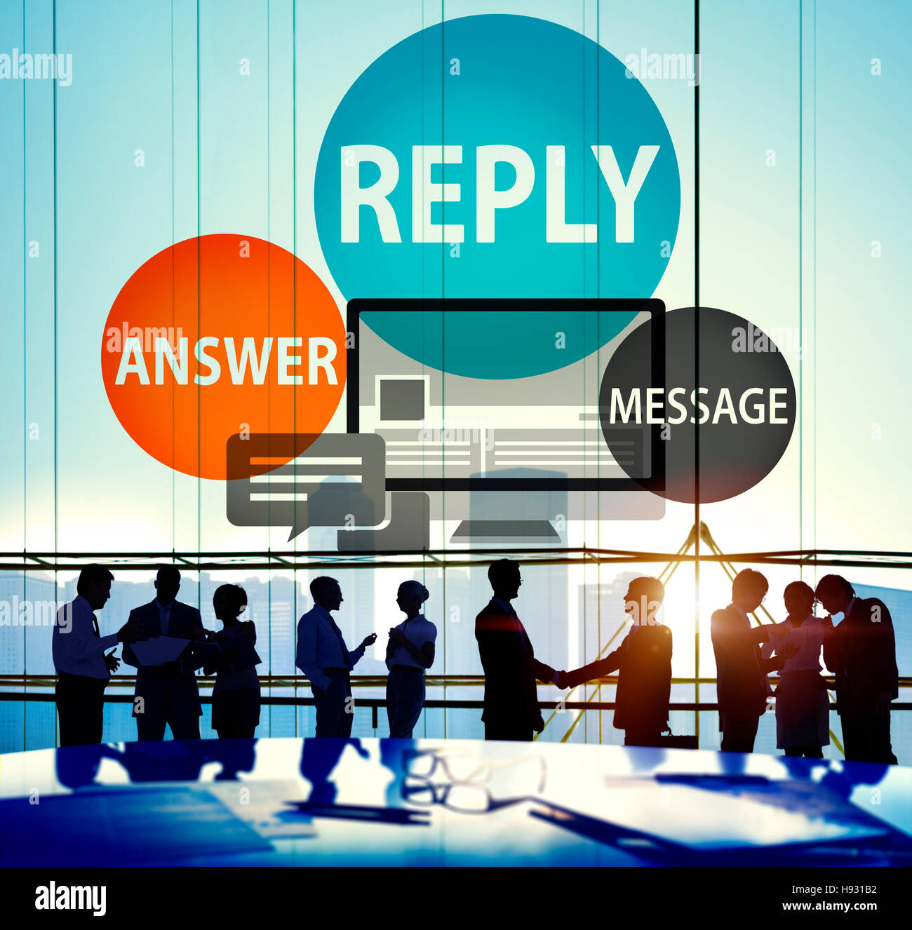 Reply Answer Message Communication Feedback Concept Stock Photo - Alamy