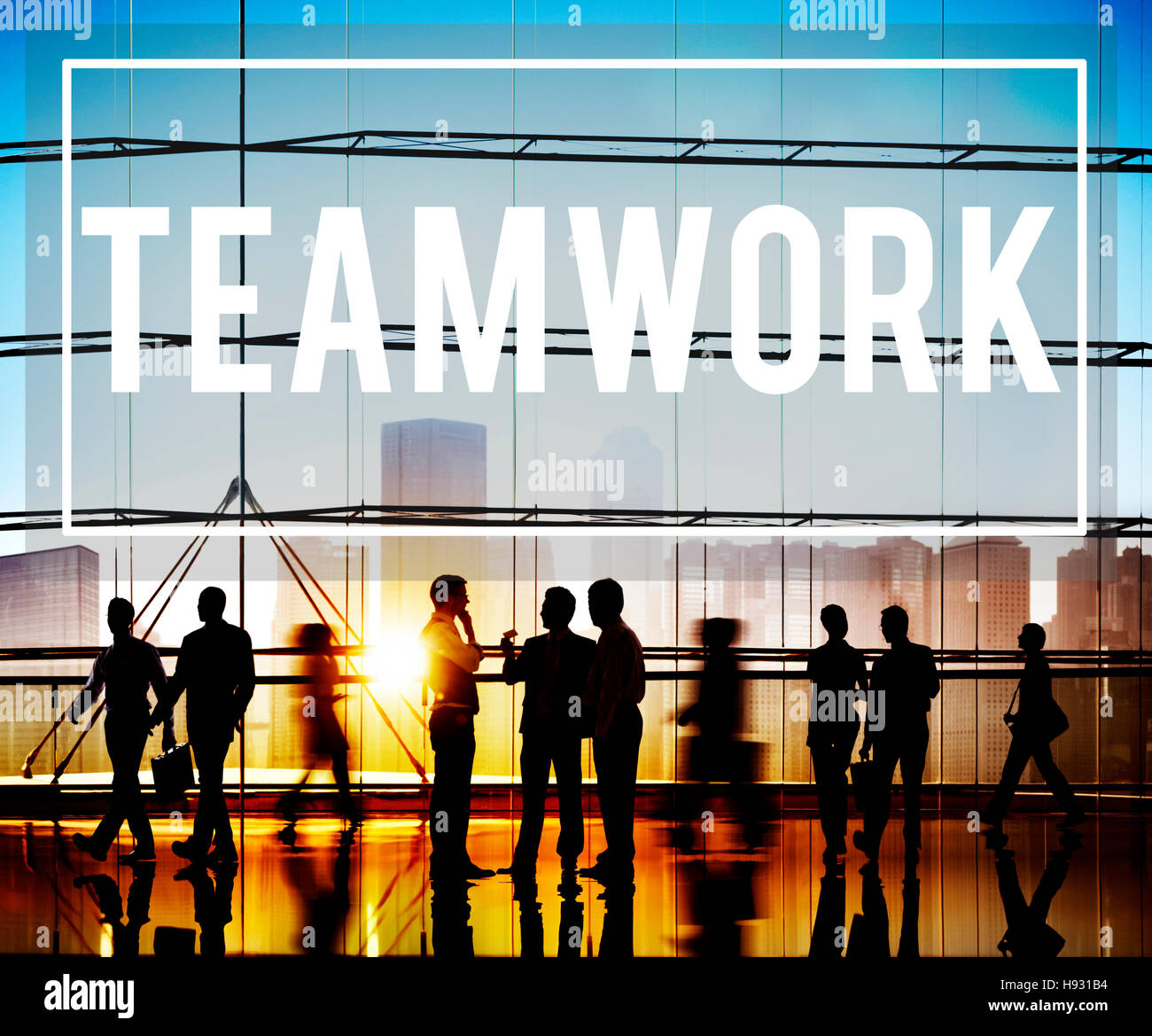 Teamwork Team Collaboration Togetherness Partnership Concept Stock ...