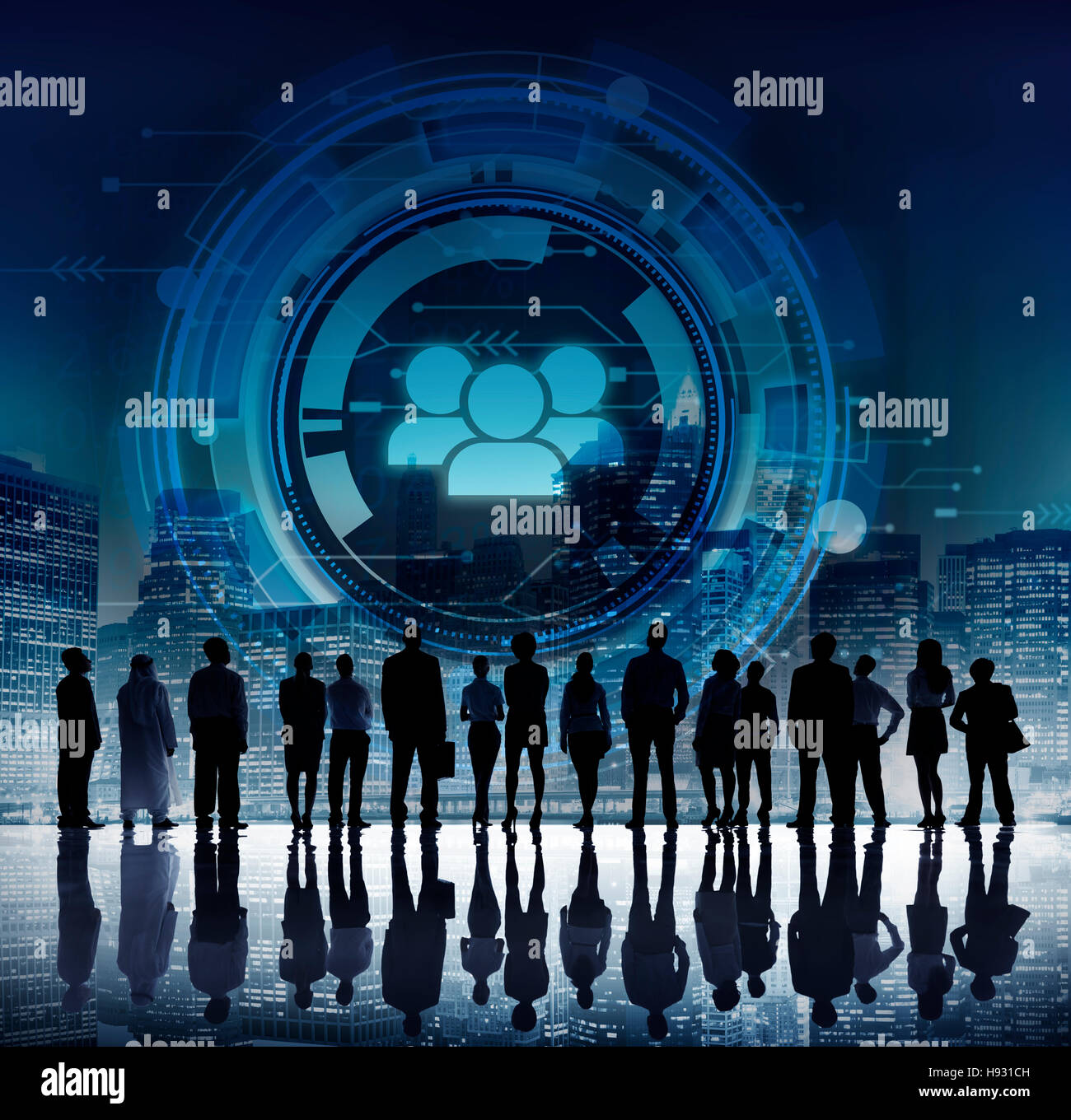 Technology team people hud teamwork hi-res stock photography and images ...