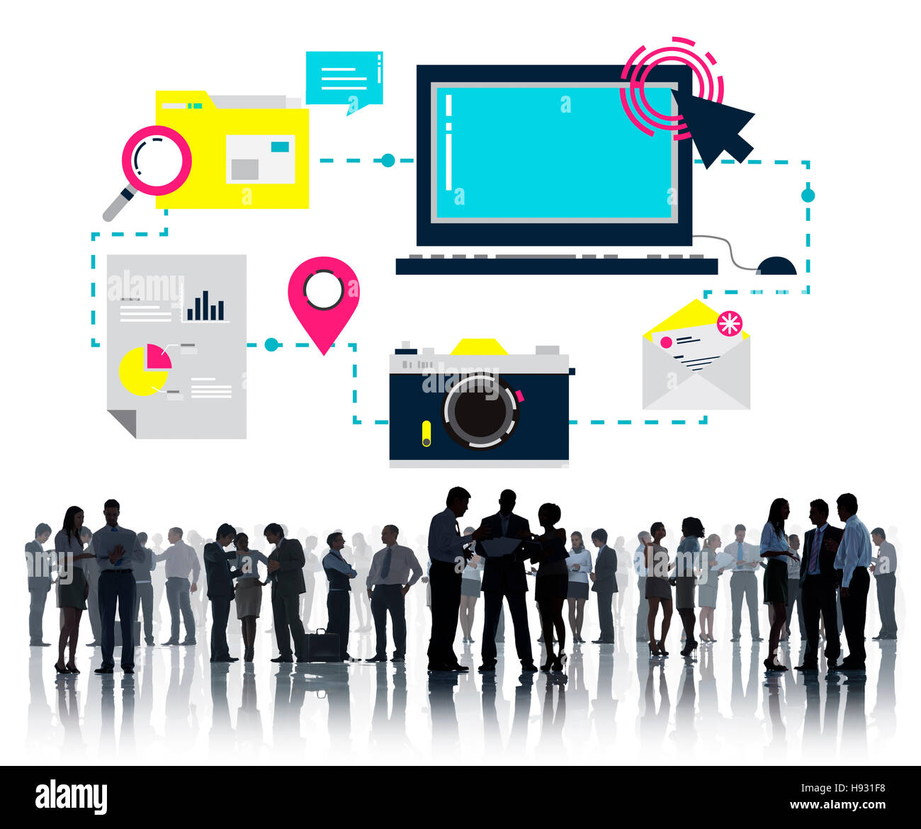 Women on social media Cut Out Stock Images & Pictures - Alamy