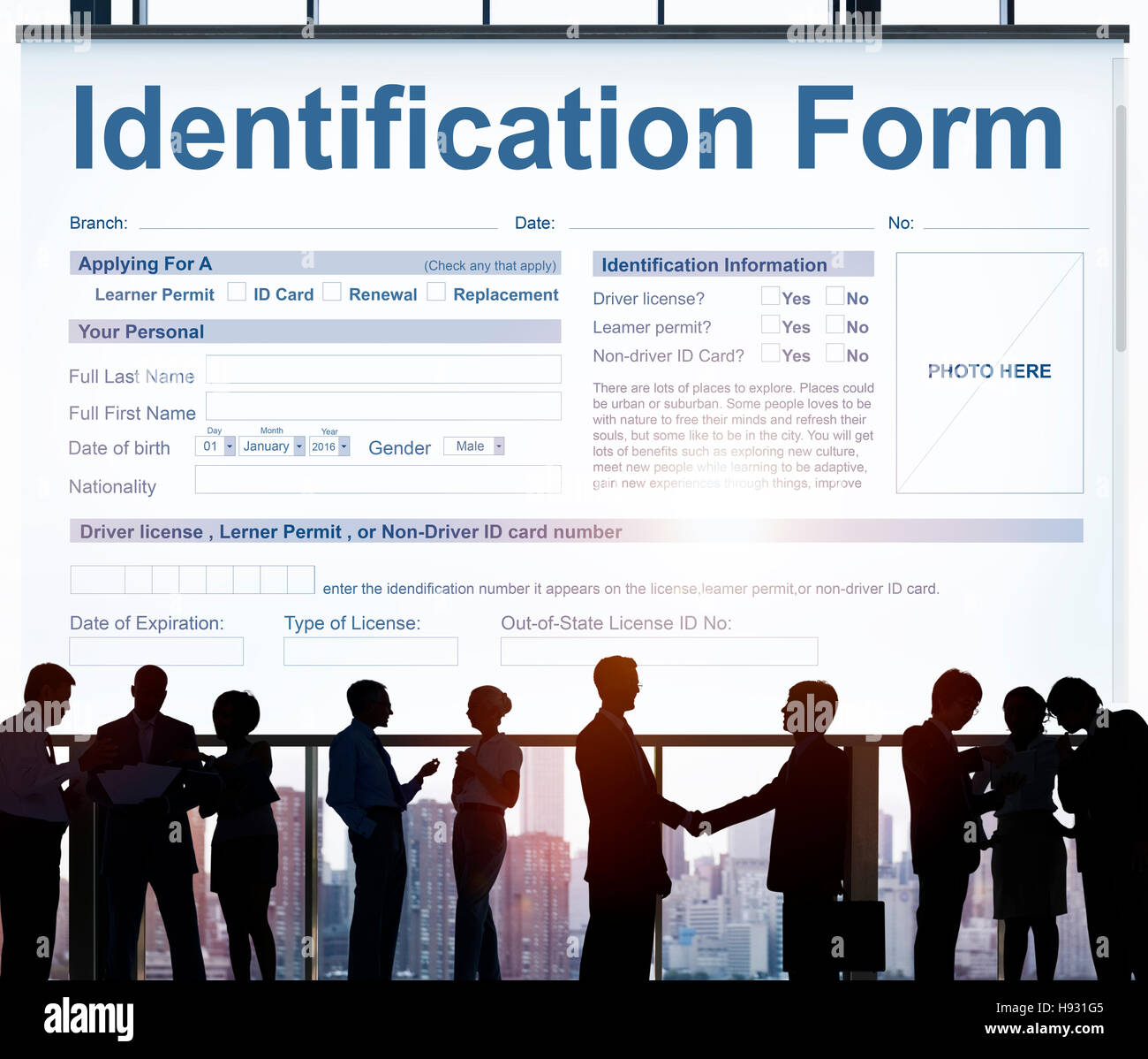 Identification Form Name Individuality Personality Concept Stock Photo ...