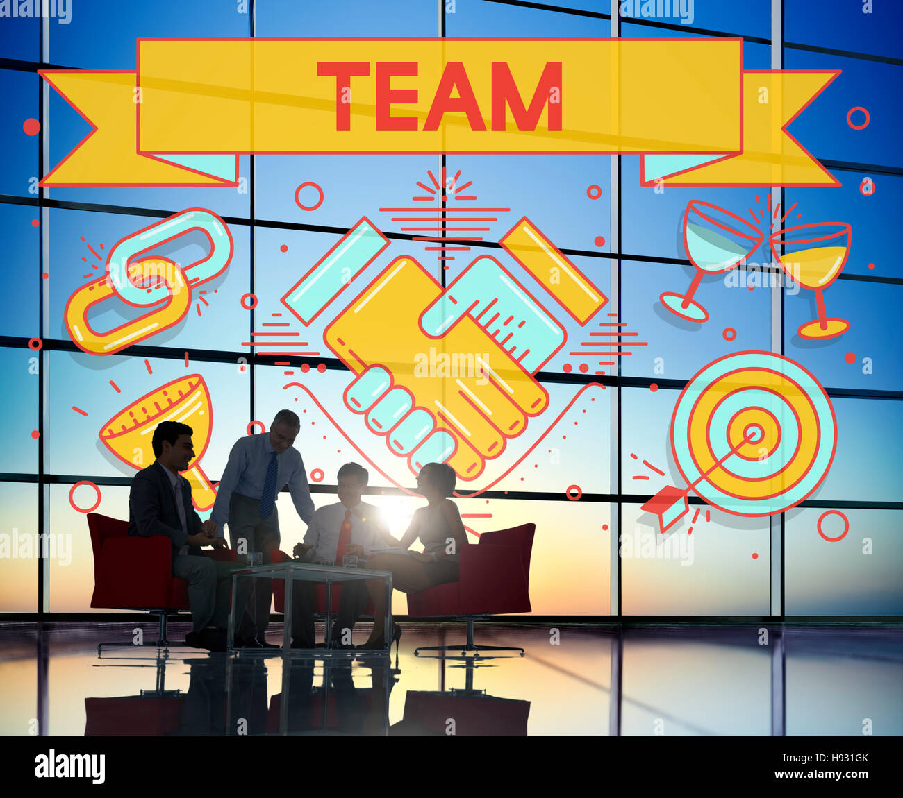 Team Teamwork Partnership Collaboration Concpet Stock Photo - Alamy