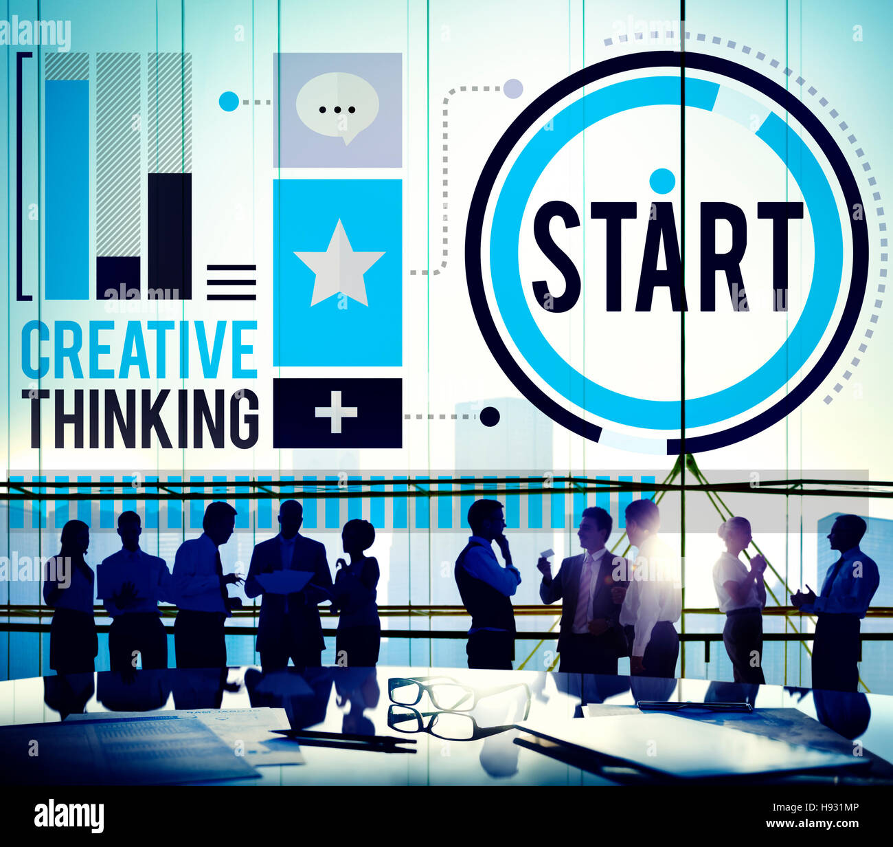 Start Begining Forward Direction Motivation Concept Stock Photo - Alamy