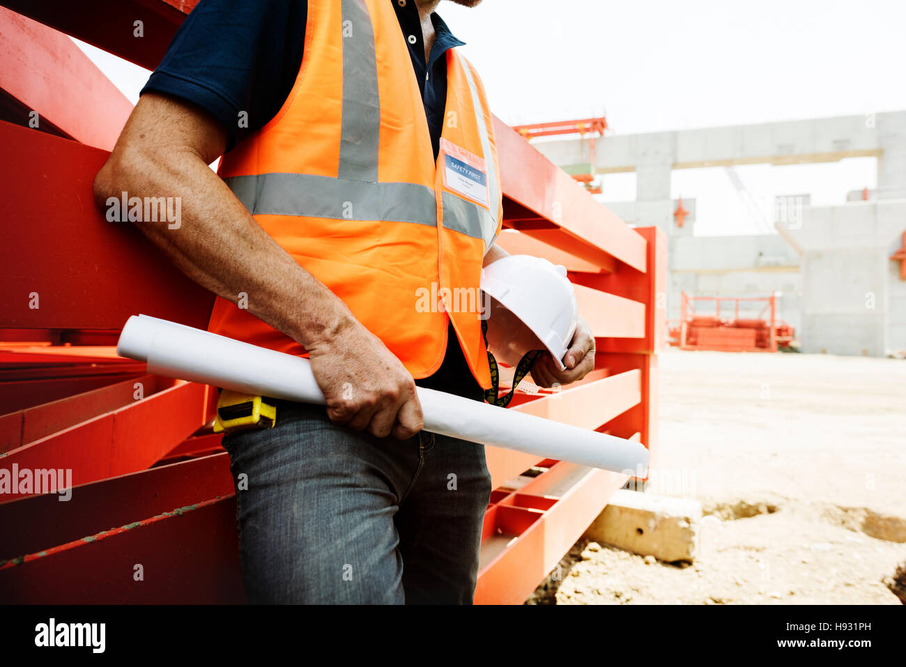 Architect Assistance Building Construction Site Concept Stock Photo - Alamy
