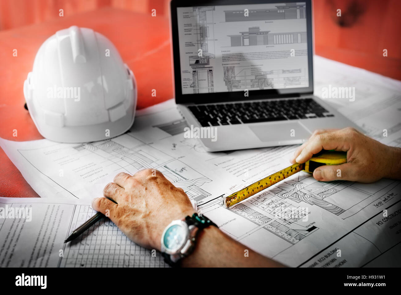 Engineer Architect Construction Site Planning Concept Stock Photo - Alamy