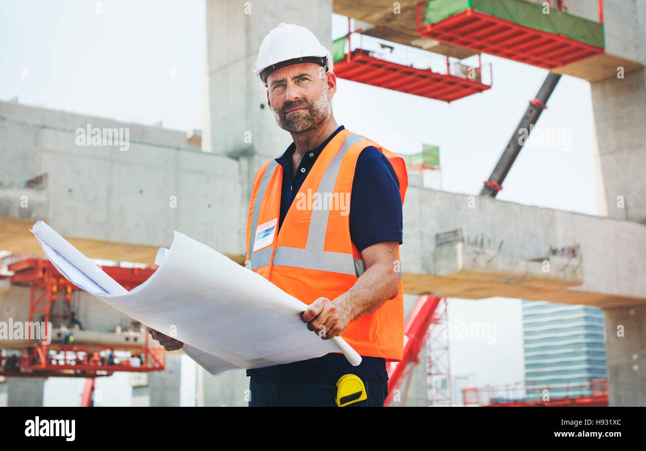Construction Worker Planning Constractor Developer Concept Stock Photo ...