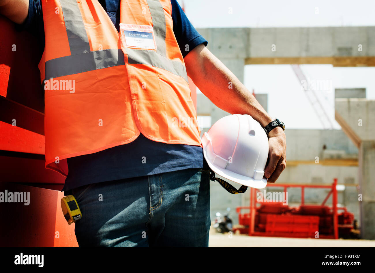 Construction Worker Planning Constractor Developer Concept Stock Photo ...