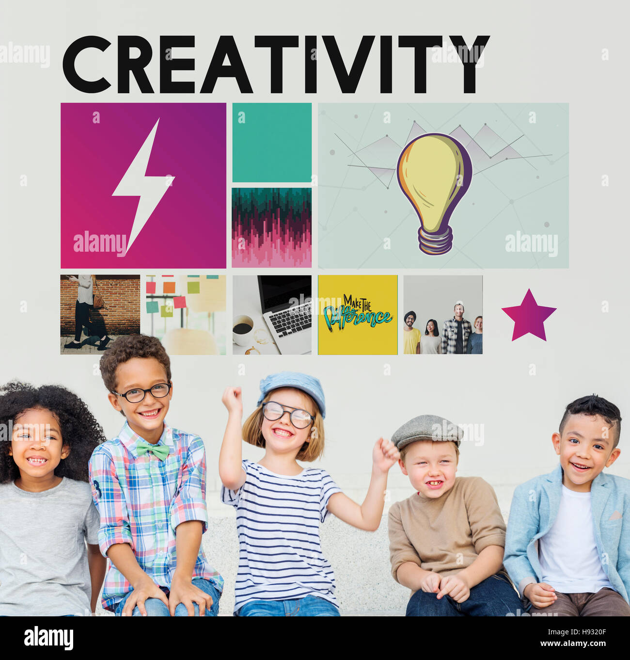 Kids Childhood Retro Fashion Concept Stock Photo - Alamy