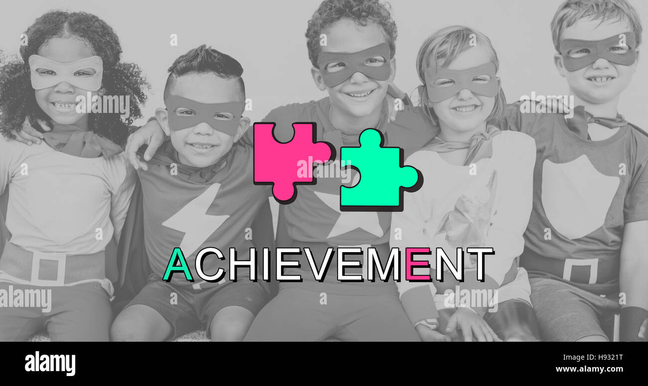 Achievement Connection Cooperation Graphic Concept Stock Photo - Alamy