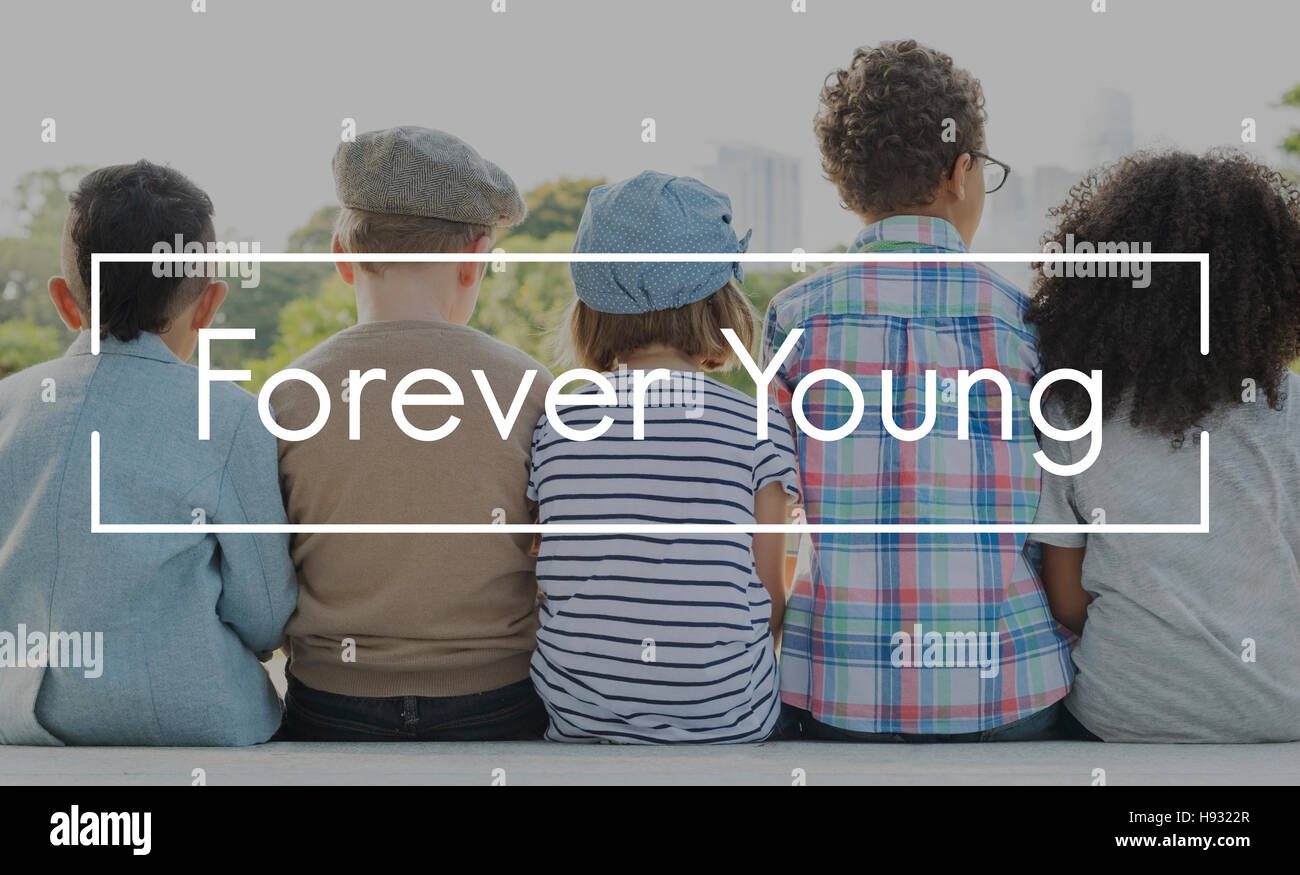 Forever Young Stay Young at Your Heart Fun Concept Stock Photo - Alamy