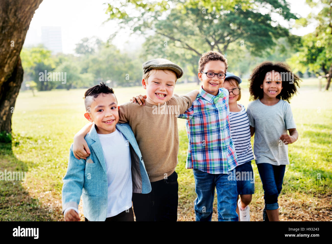 Children Friendship Togetherness Smiling Happiness Concept Stock Photo ...