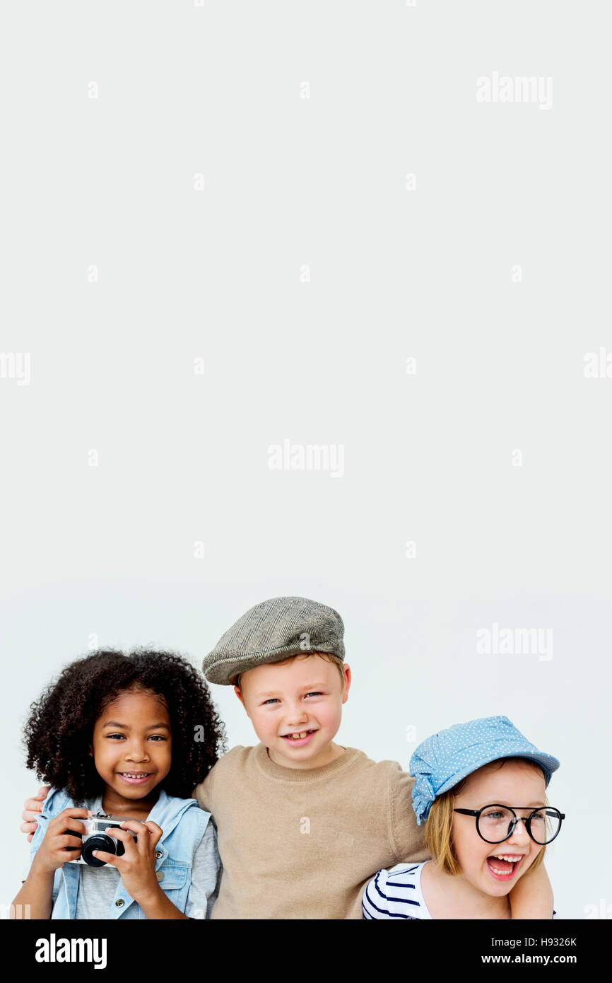 Kids Huddle Happiness Fun Smiling Concept Stock Photo - Alamy