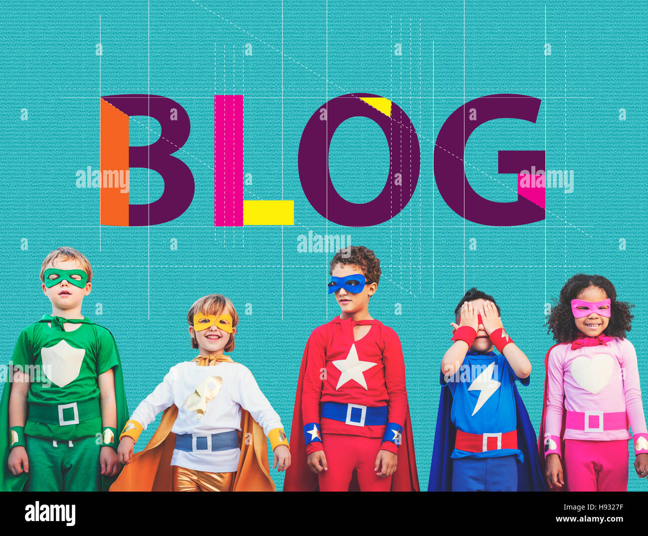 Blog Connecting Content Homepage Information Concept Stock Photo - Alamy