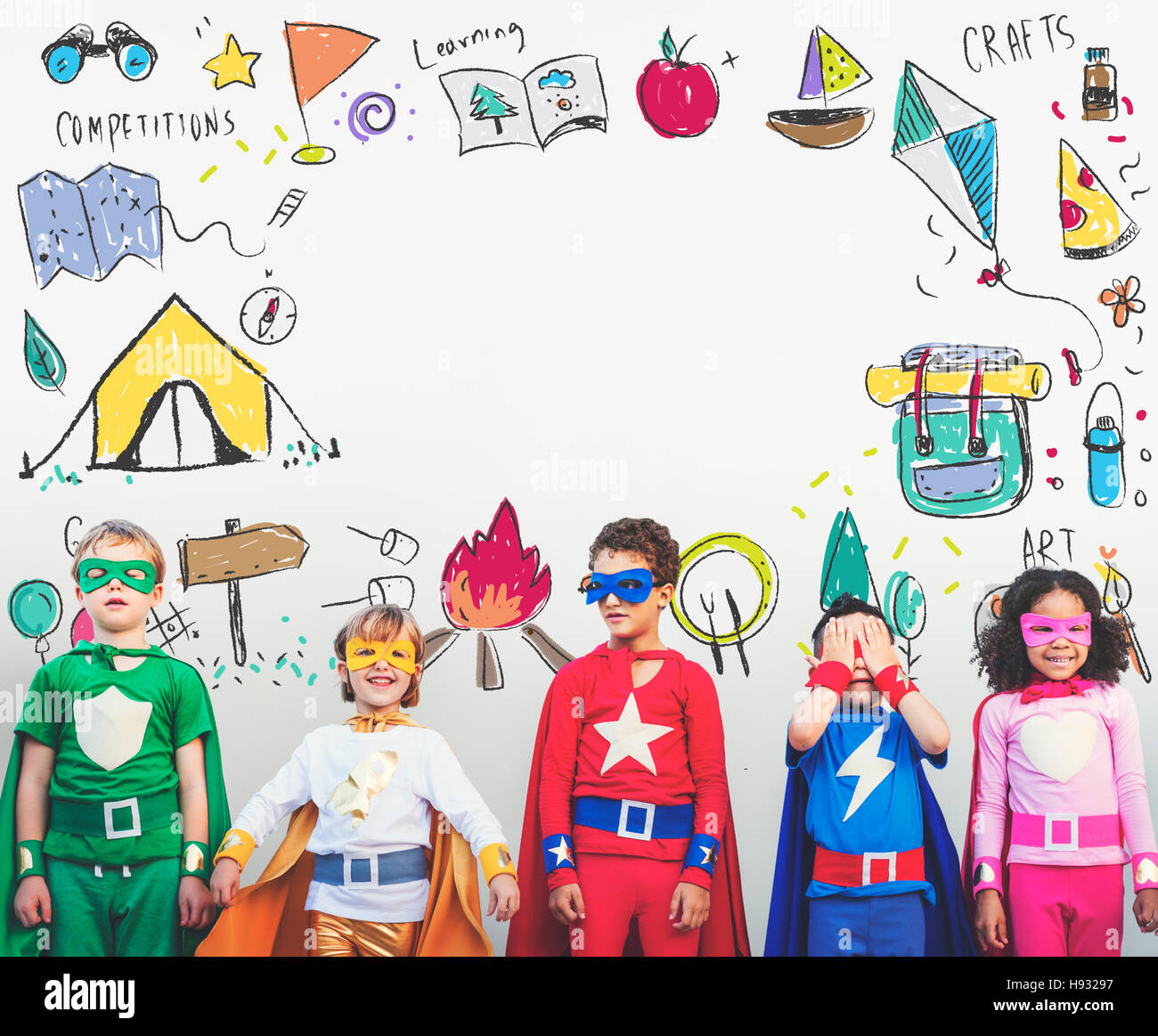 Summer Camp Adventure Exploration Enjoyment Concept Stock Photo - Alamy