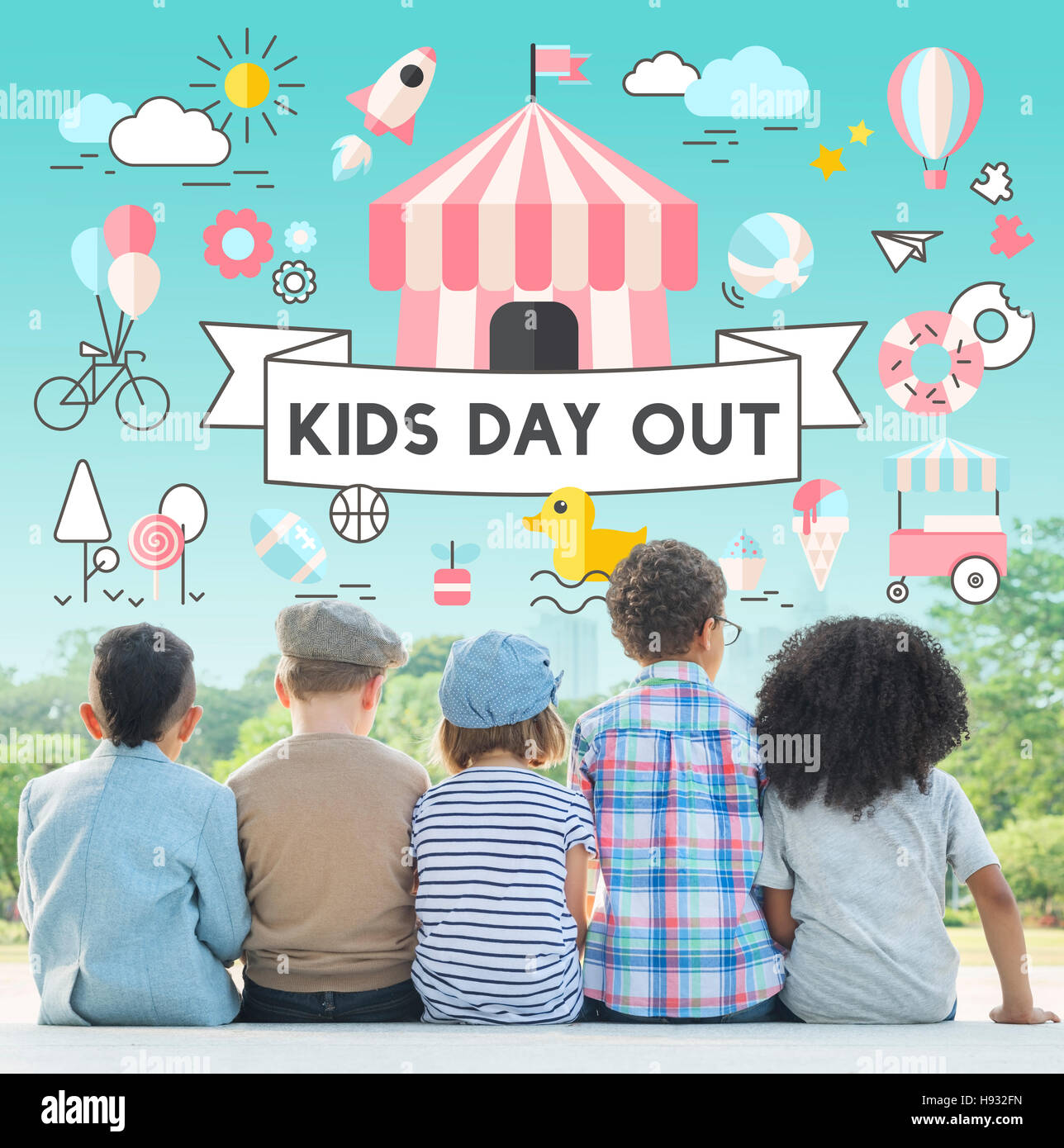 Children Kids Energetic Youth Playful Concept Stock Photo - Alamy