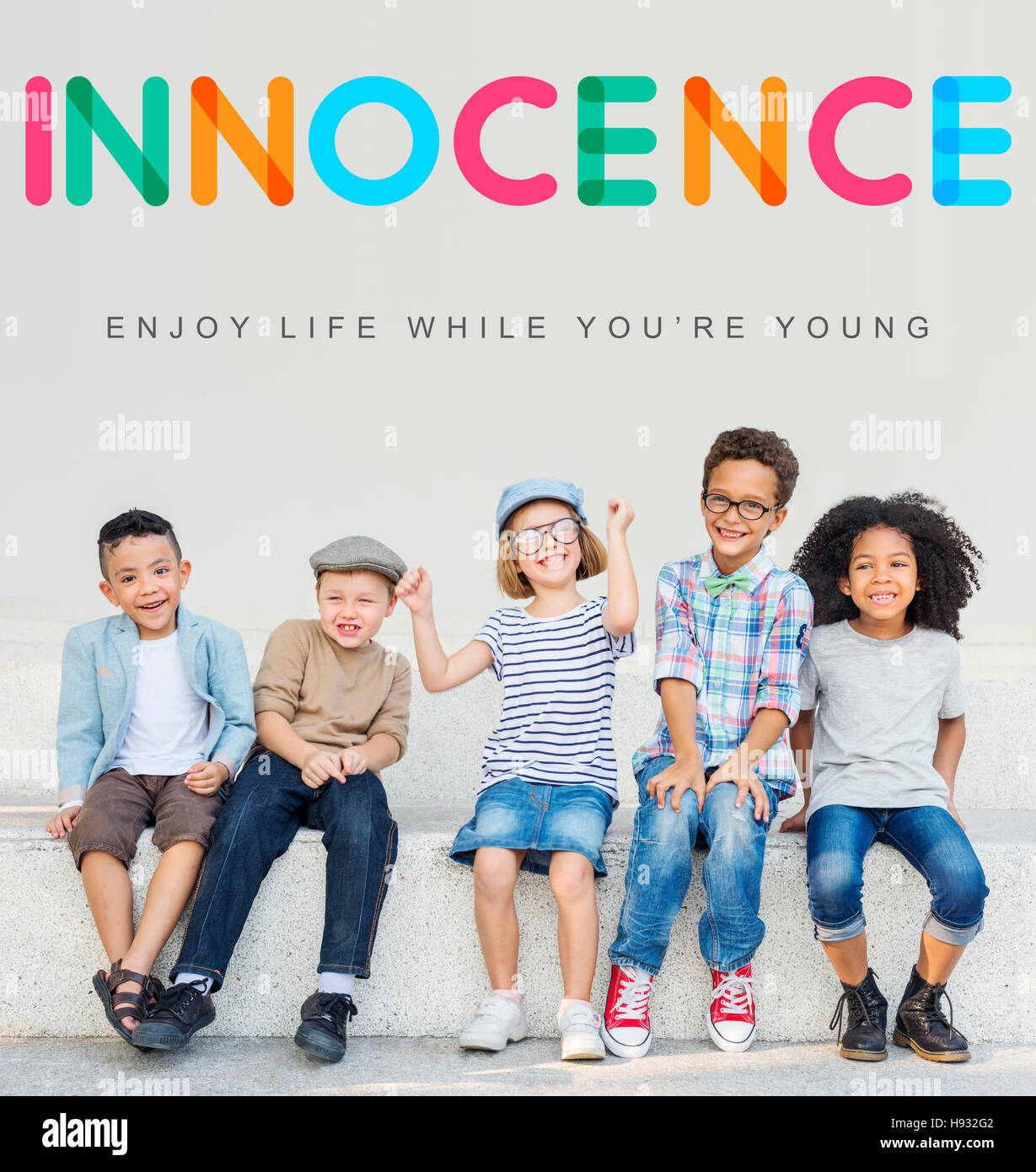 Kids Innocent Children Child Young Concept Stock Photo - Alamy