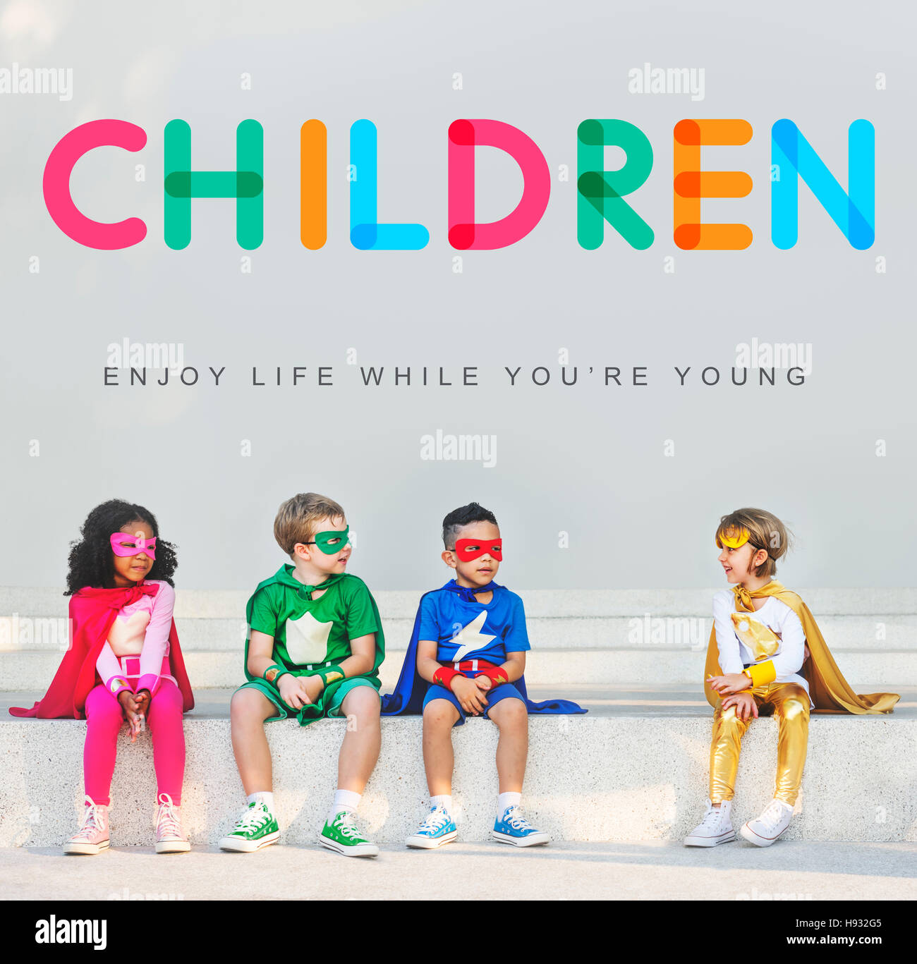 Children Enjoy Life Young Age Concept Stock Photo - Alamy