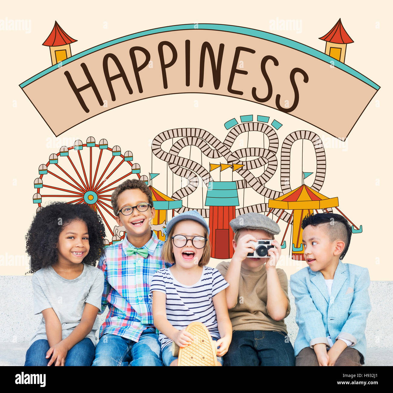 Happiness Happy Emotion Enjoy Fun Relaxation Concept Stock Photo - Alamy