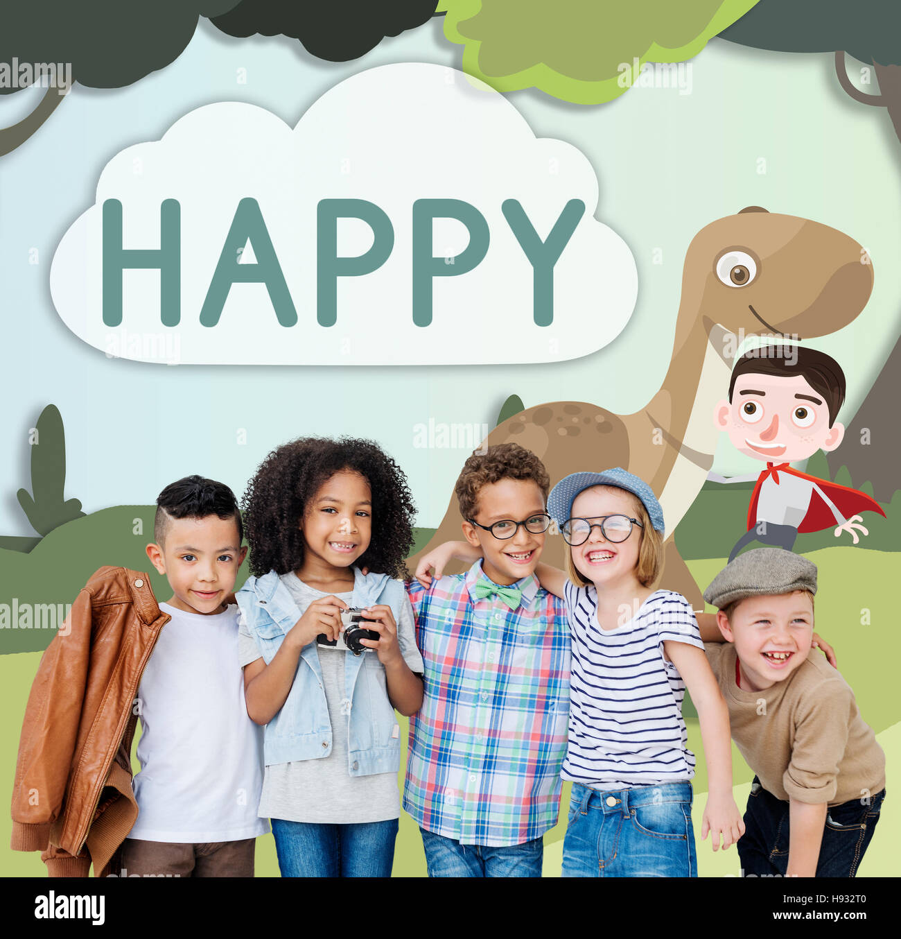 Kids Children Childhood Imagination Happy Concept Stock Photo - Alamy