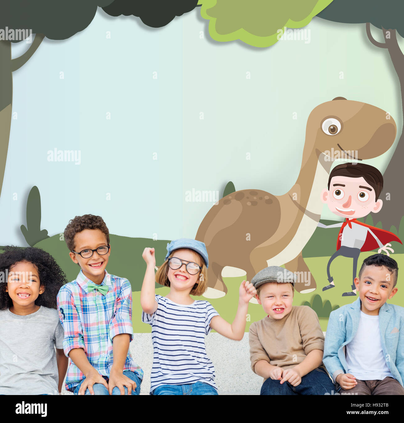 Kids Children Childhood Imagination Happy Concept Stock Photo - Alamy