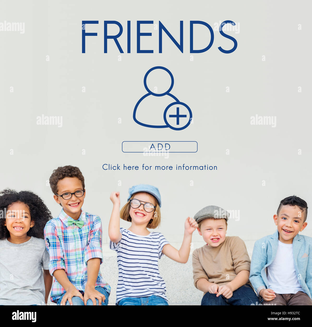 Add Friends Social Media Graphic Concept Stock Photo - Alamy