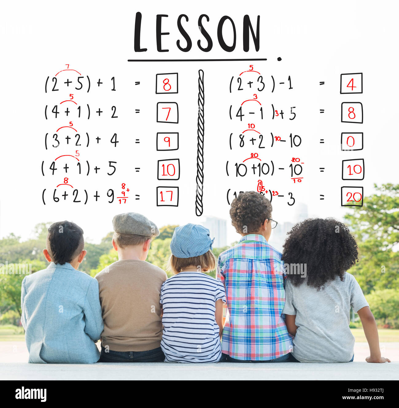 Learning Education Mathematics Calculation Teaching Concept Stock Photo ...