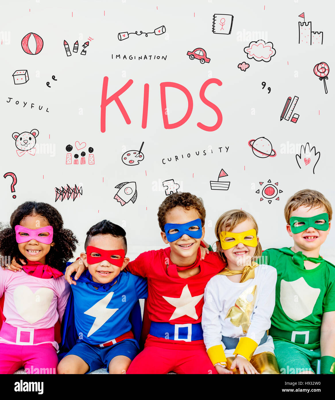 Imagine Kids Freedom Education Icon Conept Stock Photo - Alamy