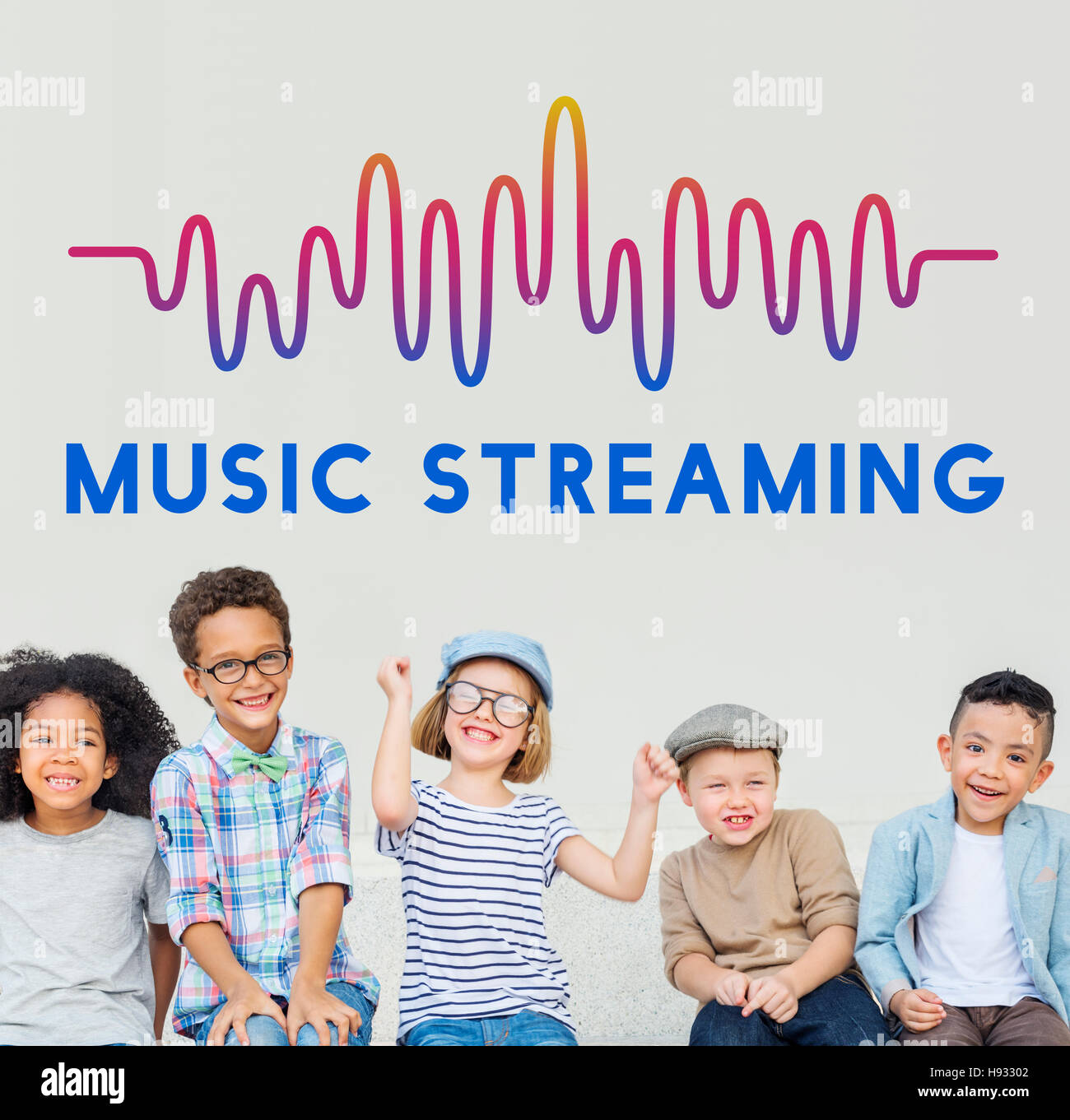 Online Music Audio Music Streaming Wave Graphic Concept Stock Photo - Alamy