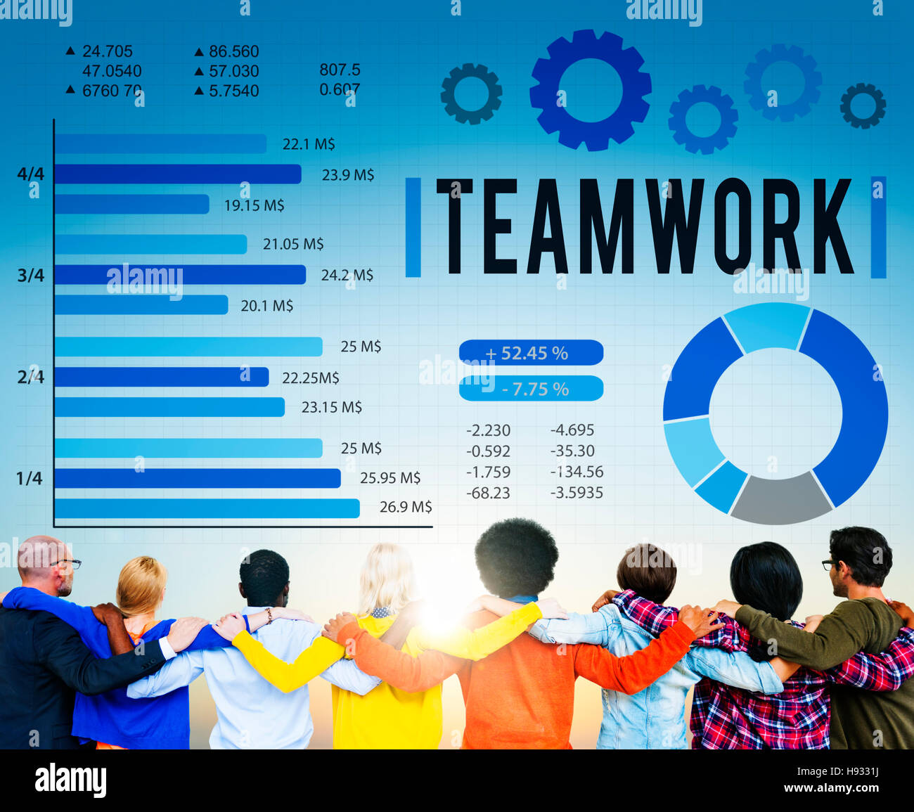 Team Corporate Teamwork Collaboration Assistance Concept Stock Photo ...
