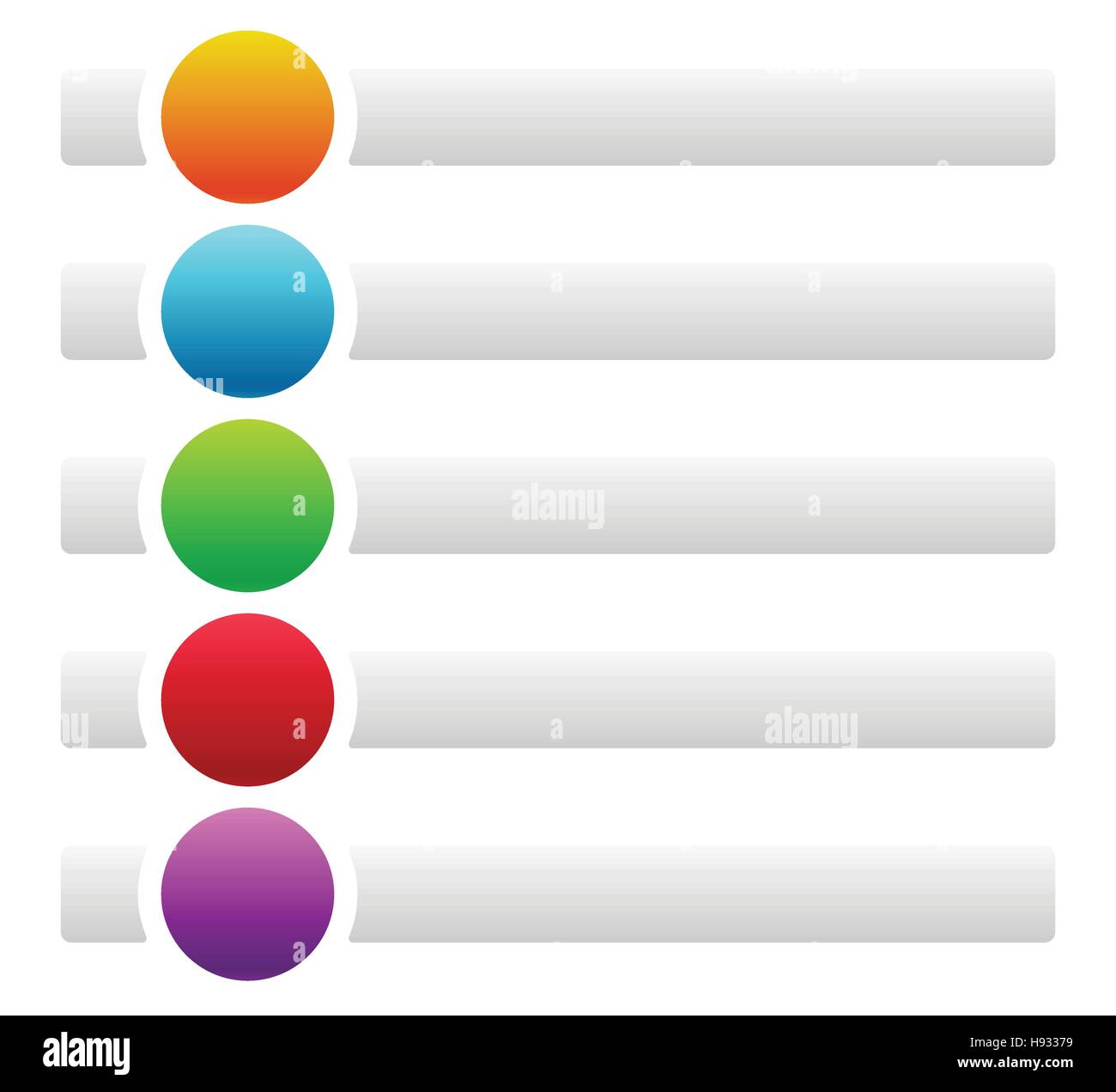 Banners / buttons with circles for messages with symbols / icons Stock ...