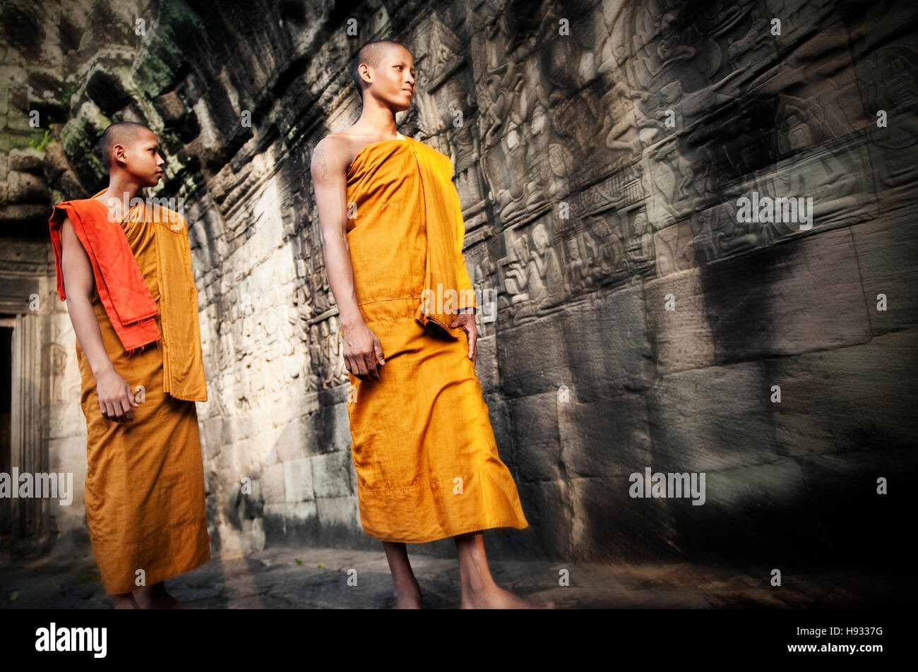 Culture Contemplating Monk Buddhism Traditional Concept Stock Photo - Alamy
