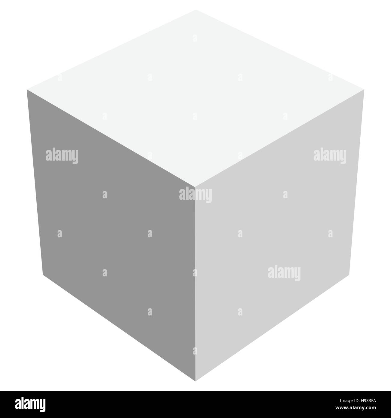 Cube icon with perspective - 3d model of a cube Stock Vector Image ...