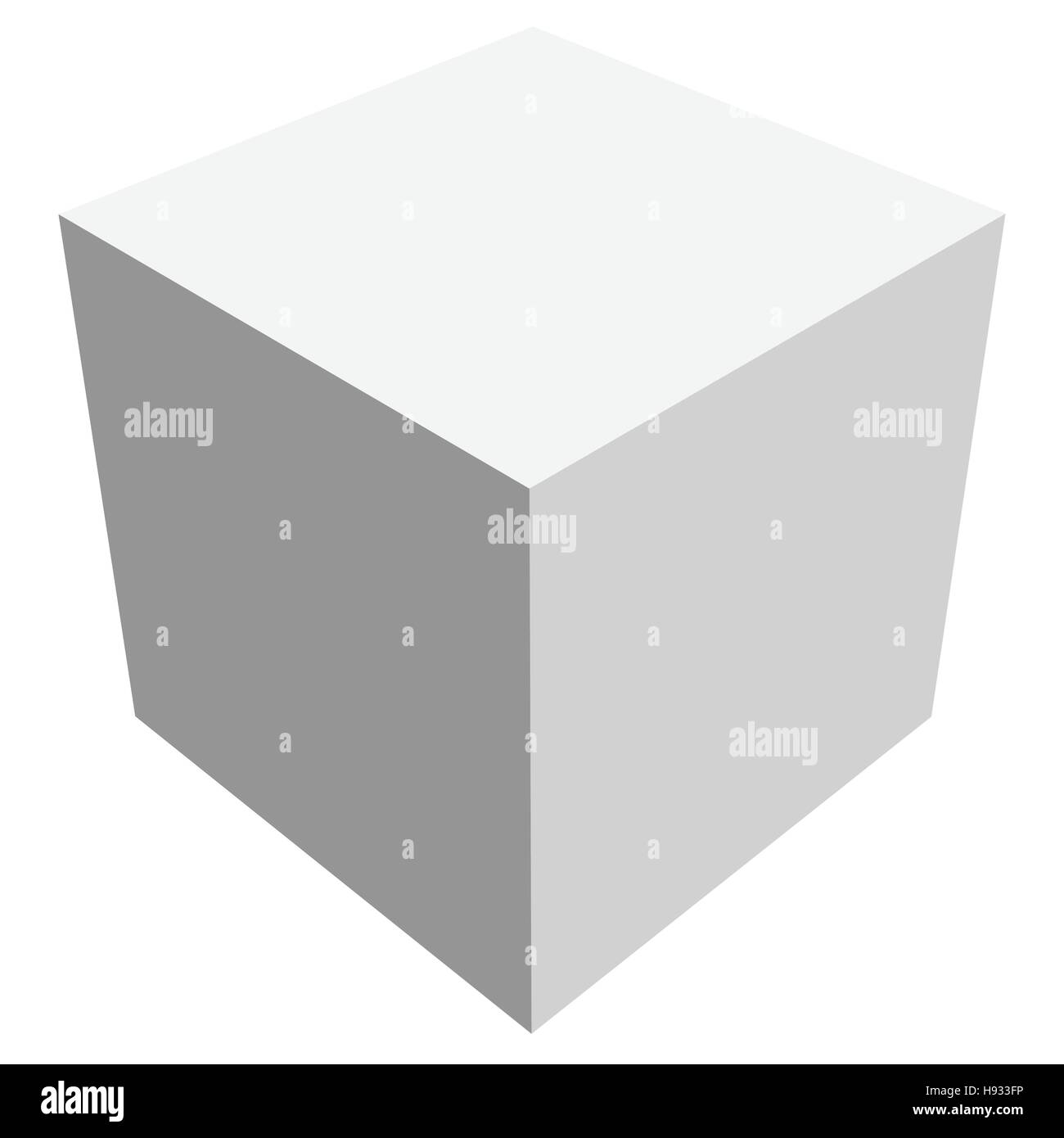 Cube icon with perspective - 3d model of a cube Stock Vector Image ...
