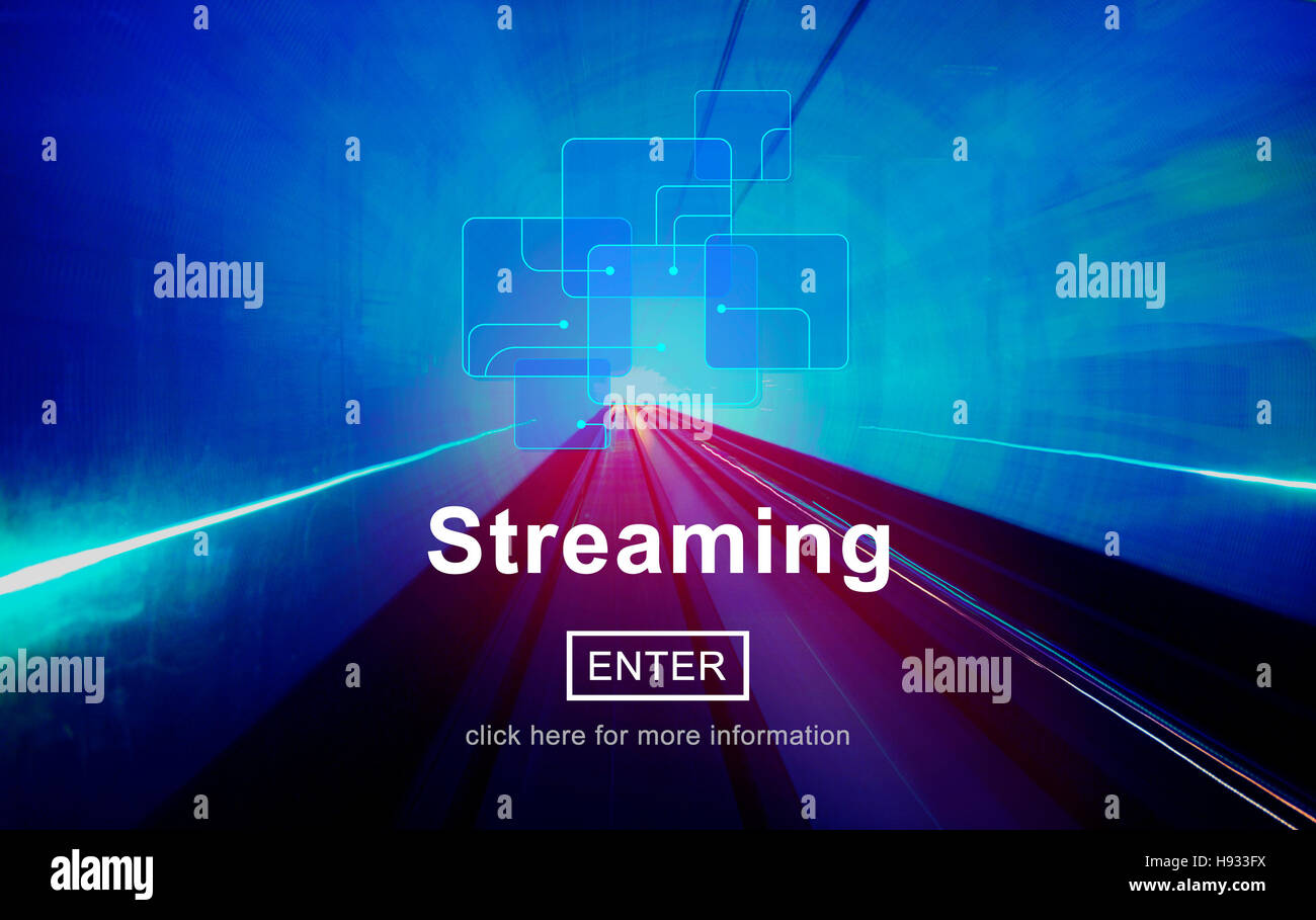 Streaming Internet Media Technology Data Concept Stock Photo - Alamy