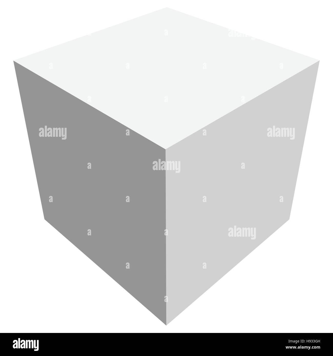 Cube icon with perspective - 3d model of a cube Stock Vector Image ...